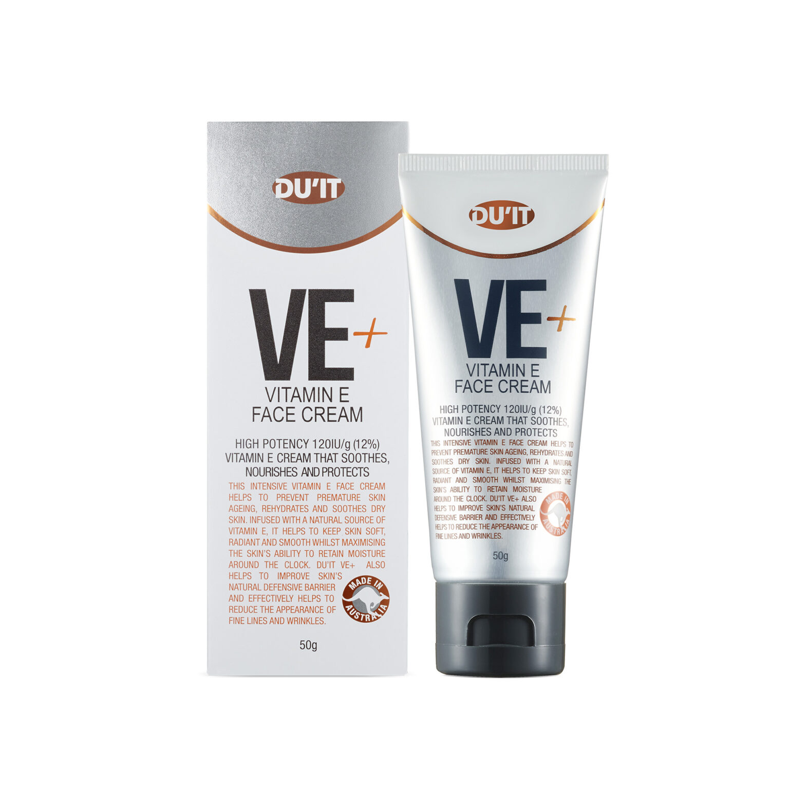 Intensive Vitamin E Face Cream | VE+ Rehydrate, Protect, Renew | DU'IT